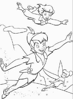 DIBUJO PARA COLOREAR DE PETER PAN VOLANDO : ACTIVIDADES PARA NIÑOS